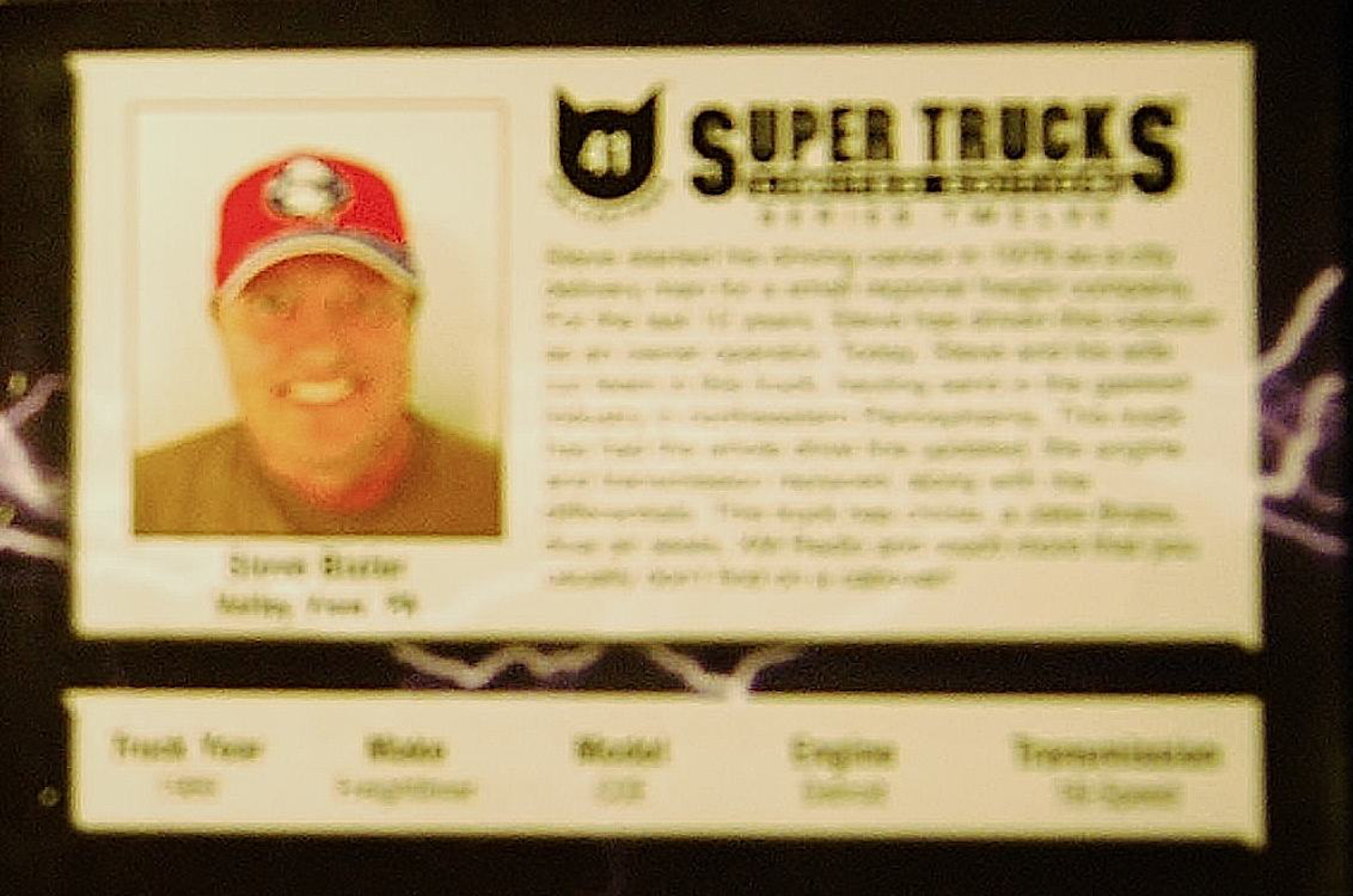 The Steve Bixler Super Trucks card | Overdrive