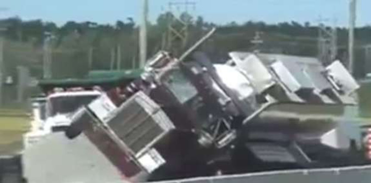 Stunt driving big rig pushes tractor-trailer to the limit | Overdrive