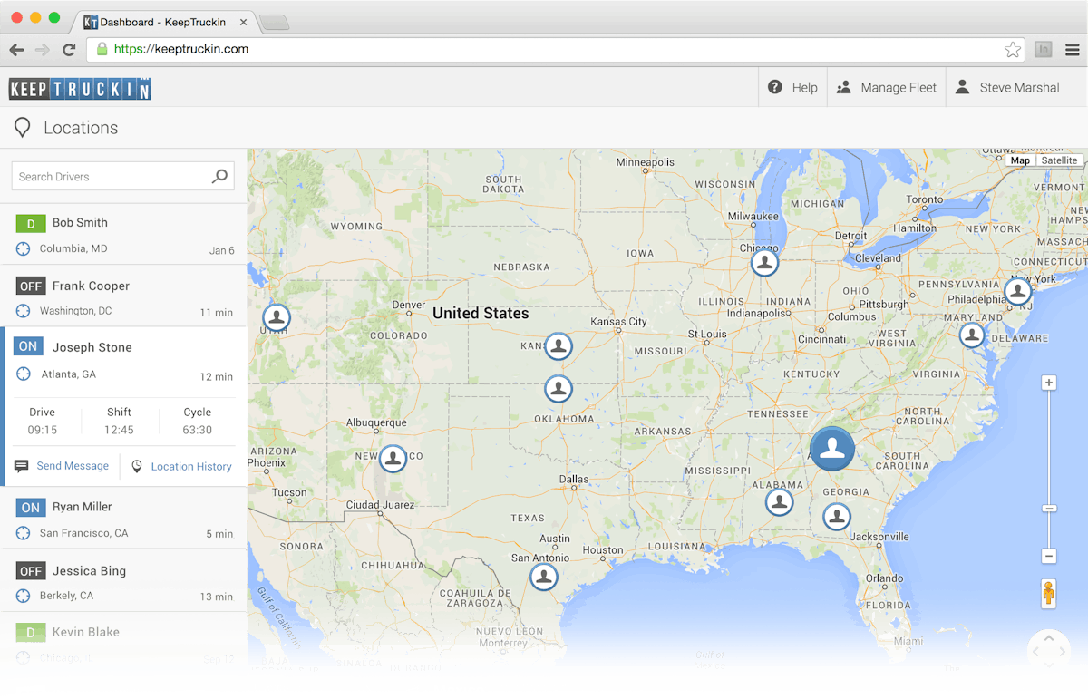 KeepTruckin enables GPS location | Overdrive