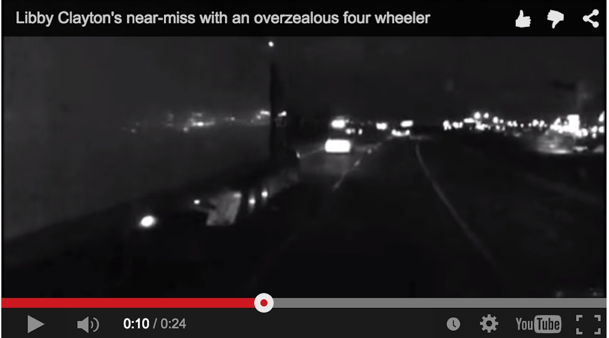 Dashcam Central: Libby Clayton’s near-miss with an overzealous four ...