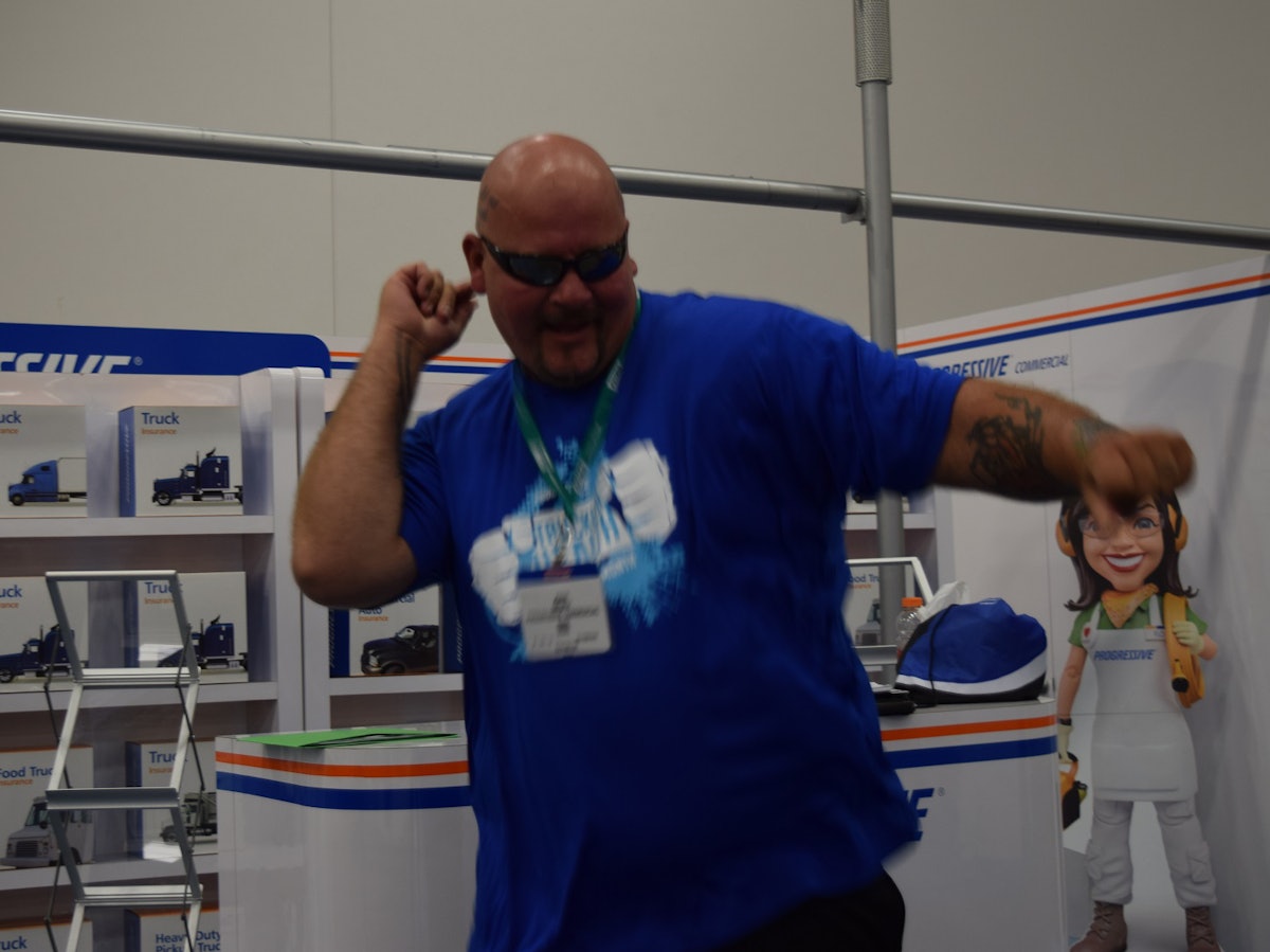 trucker guy dancing