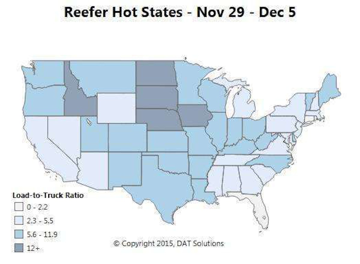 Reefer spot-market-volume surge follows Thanksgiving holiday week ...