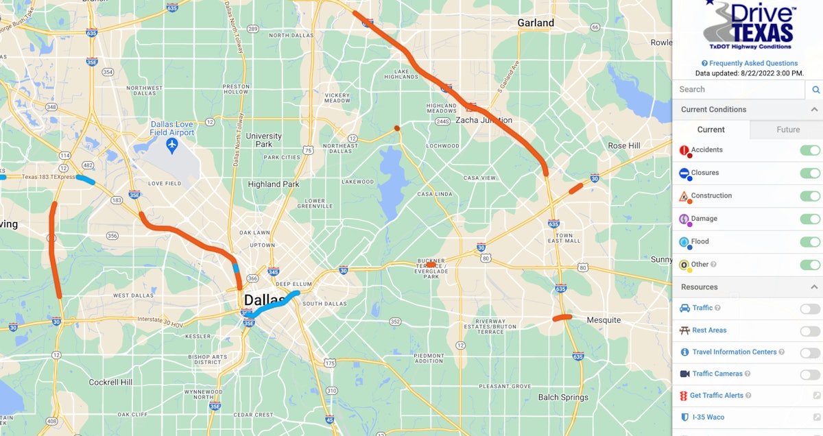 Dallas flooding snarls area interstates | FedEx Express driver's big ...