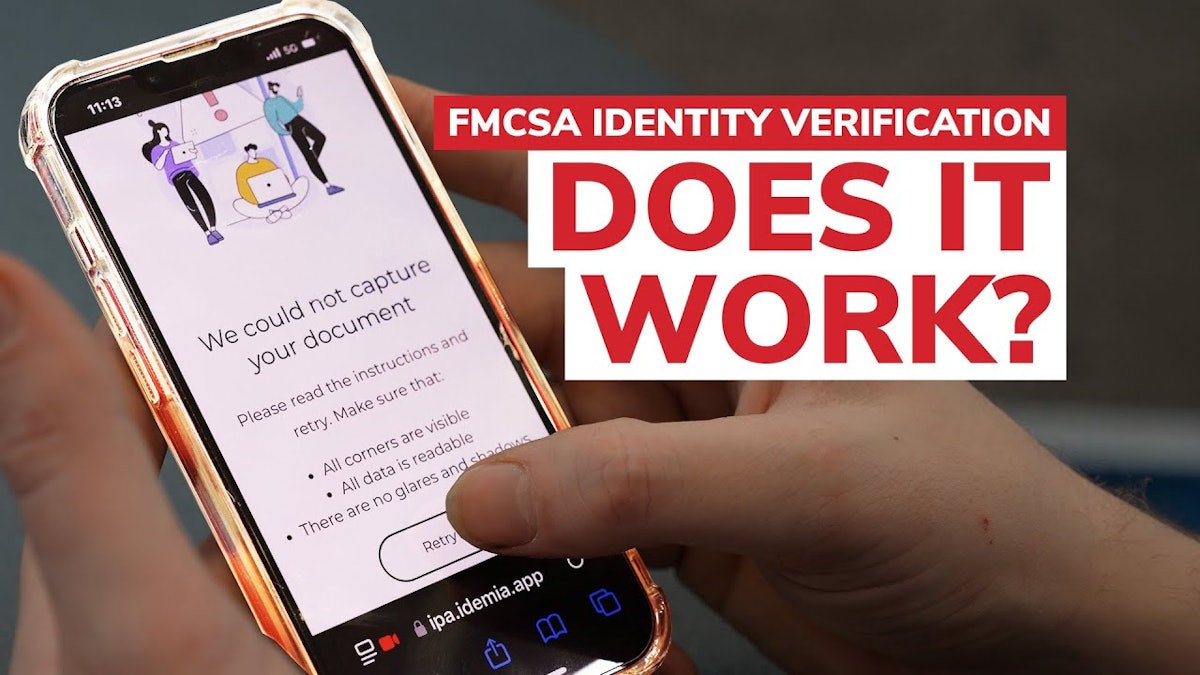 Test-driving FMCSA's new Idemia ID verificaton, live from MATS | Overdrive