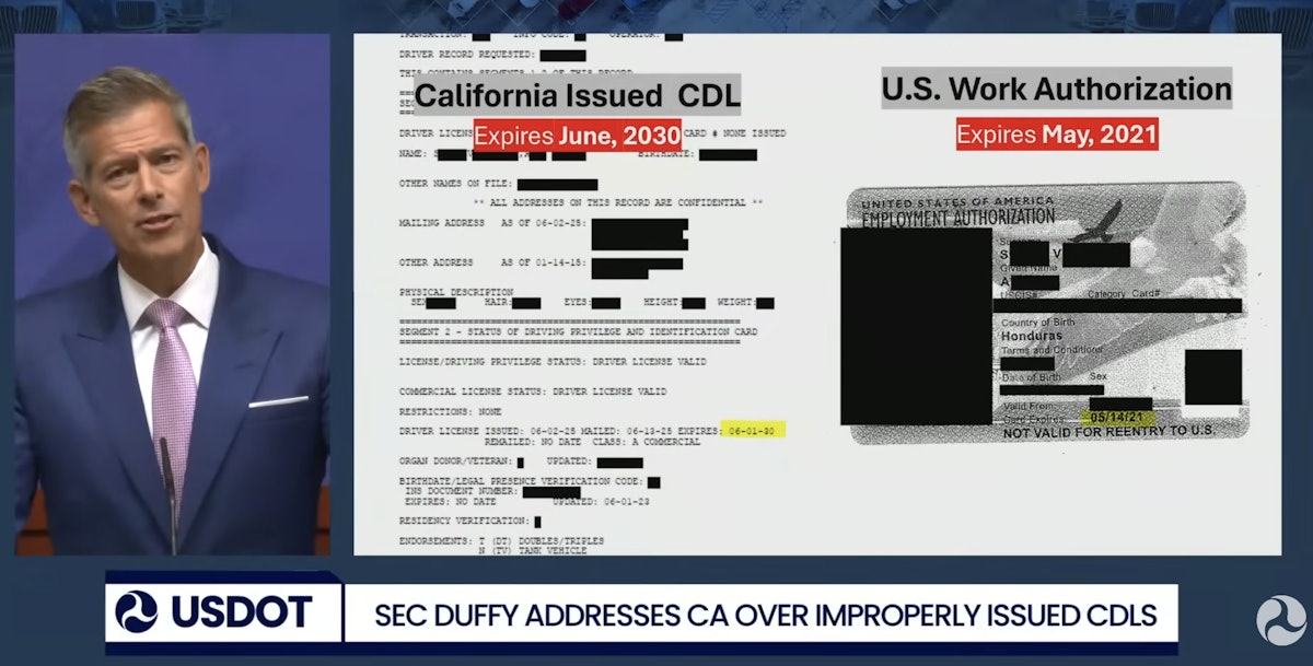 DOT makes it official: California loses $160M over non-domiciled CDL ...