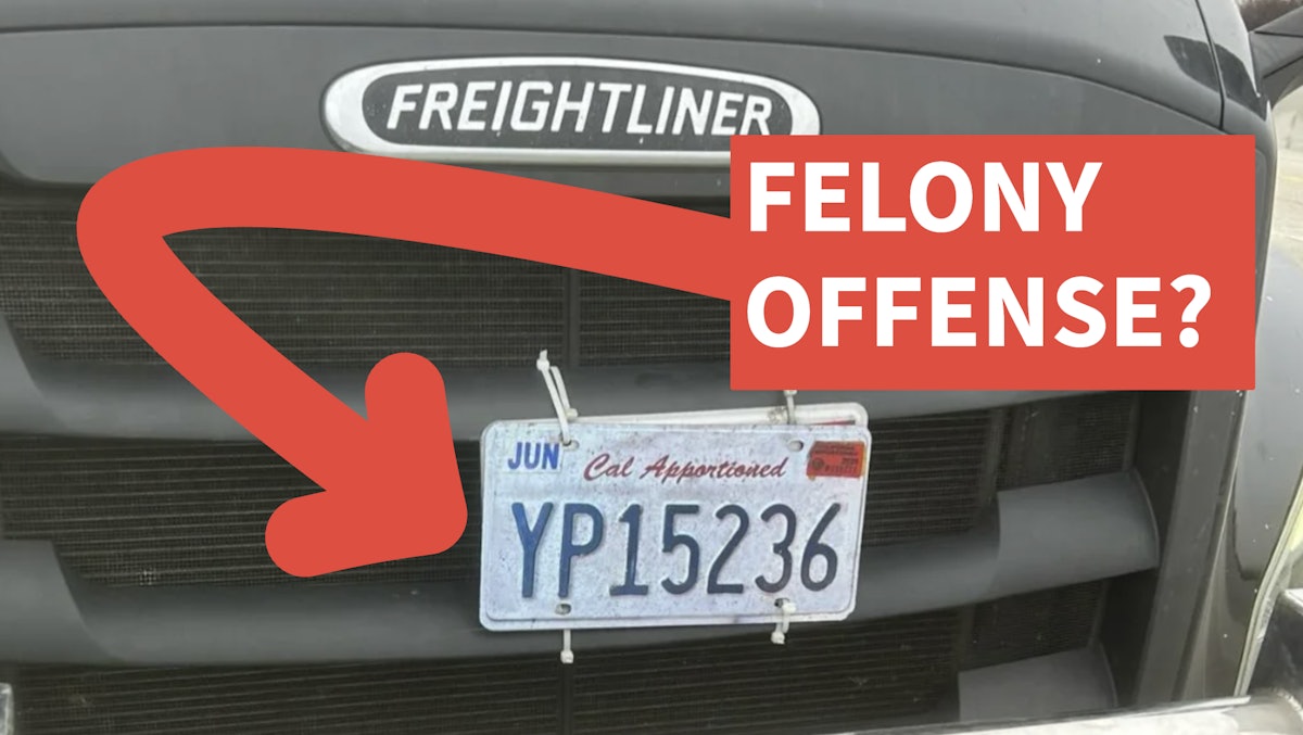 Possible felony charge after fake license plate discovered | Overdrive